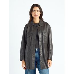 Maze Damen Langjacke "4202126", grau, Gr. S, Obermaterial: 100% Lammleder. &Auml;rmelfutter: 100% Polyester, Jacken