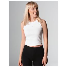 TRIGEMA Damen Crop-Top "TRIGEMA Cropped Top aus elastischem Doppelripp", wei&szlig;, Basic, Gr. S, 90% Baumwolle, 10% Elasthan, Tops