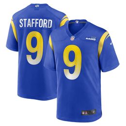 Footballtrikot Nike "Nike Trikot Los Angeles Rams NFL Home Game Jersey Stafford 9", Herren, Gr. M, blau, 100% Polyester, Trikots