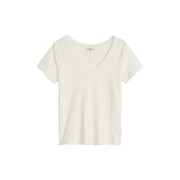 Marc O'Polo Damen T-Shirt "aus Organic Cotton Slub Jersey", wei&szlig;, Basic, Gr. XS, MARC O'POLO DENIM, unifarben, Obermaterial: 100% Baumwolle, Shirts