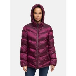 Winterjacke Manisa, Damen, Gr. 44, berry, Web, Obermaterial: 100% Polyamid. Futter: 100% Polyester, unifarben, normal h&uuml;ftbedeckend, Rundhals, elastischer Bund, Jacken Winterjacke, mit Stehkragen, Kapuze und elastischem &Auml;rmelsaum