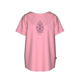 TRIGEMA Damen T-Shirt "TRIGEMA Oversized T-Shirt mit Printmotiven"lilie, Basic, Gr. S, Single Jersey, 100% Baumwolle, Shirts