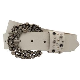 AnnaMatoni Damen Lederg&uuml;rtel "AnnaMatoni Lederg&uuml;rtel Zia2 Lederg&uuml;rtel Zia2", wei&szlig;, Gr. 120, 100% Leder, G&uuml;rtel