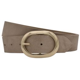 Lederg&uuml;rtel AnnaMatoni "AnnaMatoni Damen Lederg&uuml;rtel in hochwertigem Velour Leder 4cm", Damen, Gr. TW85 - 100cm Gesamtl&auml;nge, beige 120, 100% Leder, G&uuml;rtel Lederg&uuml;rtel
