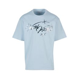 T-Shirt Karl Kani "Karl Kani Karl Kani Authentic Star Logo Tee", Damen, Gr. M, lightblau, 100% Baumwolle, bedruckt, normal, Rundhals, Shirts T-Shirt