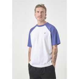 T-Shirt Cleptomanicx "Boxy Tee Ligull College", Jungen, Gr. L, blau, 100% Baumwolle, bestickt, normal, Rundhals, Shirts T-Shirt, in lockerem Design