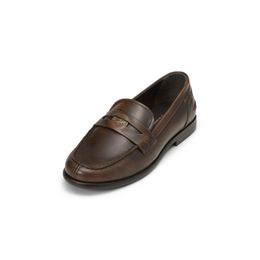 Marc O'Polo MARC O'POLO Damen Loafer "aus Rindleder in Vintage-Optik", Gr. 38vintage schwarz braun, Obermaterial: 100% Leder (Rind), Schuhe