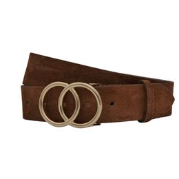 AnnaMatoni Damen Lederg&uuml;rtel "AnnaMatoni Damen Lederg&uuml;rtel in hochwertigem Velour Leder 4cm", braun, Gr. 100, 100% Leder, G&uuml;rtel
