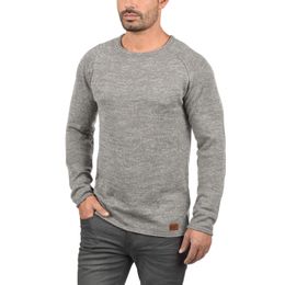 Blend Herren Strickpullover "BHDan"zink mix, Gr. L, meliert, Feinstrick, 50% Baumwolle, 50% Polyacryl, Pullover, Stilvoller Strickpullover mit