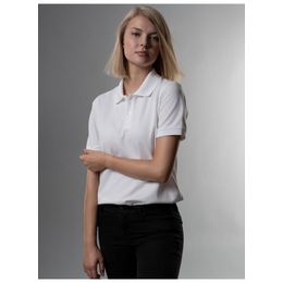 TRIGEMA Damen Poloshirt "TRIGEMA Slim Fit Poloshirt aus DELUXE-Piqu&eacute;", wei&szlig;, Basic, Gr. L, Piqu&eacute;, 100% Baumwolle, Shirts