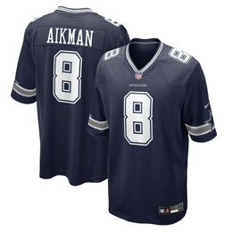 Nike Herren Footballtrikot "Nike Trikot Dallas Cowboys NFL Home Game Jersey Aikman 8", blau, Gr. XXL, 100% Polyester, Trikots