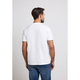 Street One MEN Herren T-Shirt, wei&szlig;, Gr. XL, bedruckt, Web, 100% Baumwolle, Shirts, aus reiner Baumwolle
