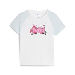 Puma M&auml;dchen T-Shirt "Puma x HELLO KITTY AND FRIENDS Slim T-Shirt M&auml;dchen"wei&szlig;, Gr. 110, bedruckt, Obermaterial: 100% Baumwolle; Rippe: 71%