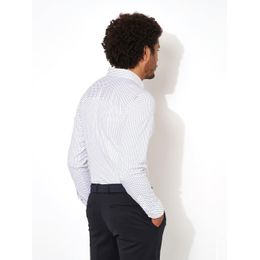 DESOTO Herren Langarmhemd "Jerseyhemd Casual Kent langarm", wei&szlig;, Gr. S, gemustert, gepunktet, mehrfarbig, Jersey, Obermaterial: 100% Baumwolle,