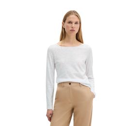 Marc O'Polo MARC O'POLO Damen Langarmshirt "aus Organic Cotton", wei&szlig;, Basic, Gr. XXL, unifarben, Obermaterial: 100% Baumwolle, Shirts