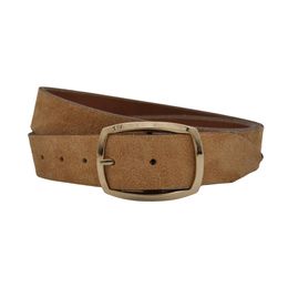 AnnaMatoni Damen Lederg&uuml;rtel "AnnaMatoni Damen Lederg&uuml;rtel in hochwertigem Velour Leder 3,5cm", beige, Gr. 105, 100% Leder, G&uuml;rtel
