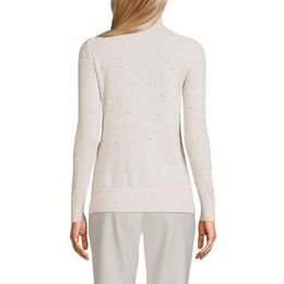 LANDS' END Rollkragen-Pullover aus Kaschmir, Damen,  Wei&szlig;, Kaschmir, by Lands' End