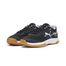 Puma Herren Sneaker "Varion II Handballschuhe Erwachsene", Gr. 44,5, schwarz-wei&szlig;, Obermaterial: Textil, Synthetik; Futter: Textil; Innensohle: