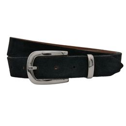 AnnaMatoni Damen Lederg&uuml;rtel "AnnaMatoni Damen Lederg&uuml;rtel in hochwertigem Velour Leder 3cm"schwarz 790, Gr. 105, 100% Leder, G&uuml;rtel