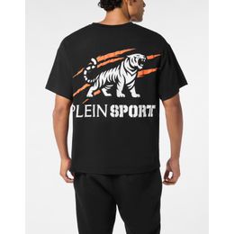Plein Sport Herren T-Shirt "Tiger", orange, Gr. M, Obermaterial: 100% Baumwolle, Shirts