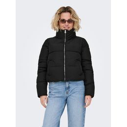Only Damen Steppjacke "ONLCAMILLA V-NECK L/S PULLOVER KNT NOOS", schwarz, Gr. XL, unifarben, Web, Obermaterial: 60% Polyester, 40% Nylon, Jacken