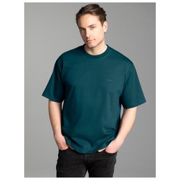 TRIGEMA Herren T-Shirt "TRIGEMA Heavy Oversized T-Shirt", blau, Gr. XL, Single Jersey, 100% Baumwolle, Shirts