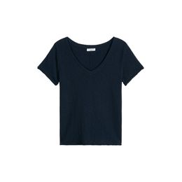 Marc O'Polo Damen T-Shirt "aus Organic Cotton Slub Jersey", blau, Basic, Gr. XXL, MARC O'POLO DENIM, unifarben, Obermaterial: 100% Baumwolle, Shirts