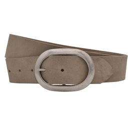 AnnaMatoni Damen Lederg&uuml;rtel "AnnaMatoni Damen Lederg&uuml;rtel in hochwertigem Velour Leder 4cm", beige, Gr. 130, 100% Leder, G&uuml;rtel