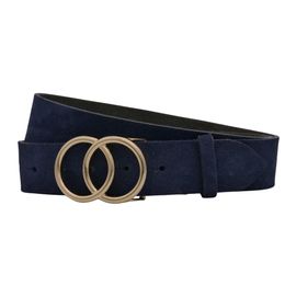 AnnaMatoni Damen Lederg&uuml;rtel "AnnaMatoni Damen Lederg&uuml;rtel in hochwertigem Velour Leder 4cm", blau, Gr. 125, 100% Leder, G&uuml;rtel