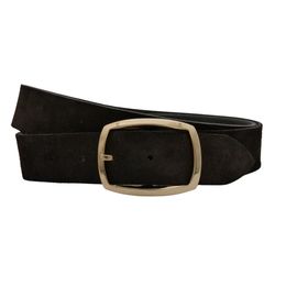 AnnaMatoni Damen Lederg&uuml;rtel "AnnaMatoni Damen Lederg&uuml;rtel in hochwertigem Velour Leder 3,5cm", schwarz, Gr. 90, 100% Leder, G&uuml;rtel