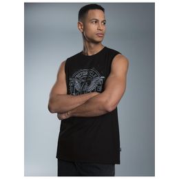 TRIGEMA Herren Trägertop "TRIGEMA Tanktop mit großem Motorrad-Print", schwarz, Basic, Gr. L, 100% Baumwolle, Tops