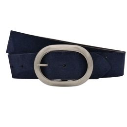 AnnaMatoni Damen Lederg&uuml;rtel "AnnaMatoni Damen Lederg&uuml;rtel in hochwertigem Velour Leder 4cm", blau, Gr. 130, 100% Leder, G&uuml;rtel