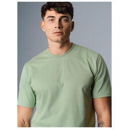 TRIGEMA Herren T-Shirt "TRIGEMA T-Shirt DELUXE Baumwolle", gr&uuml;n, Basic, Gr. XL, 100% Baumwolle, Shirts