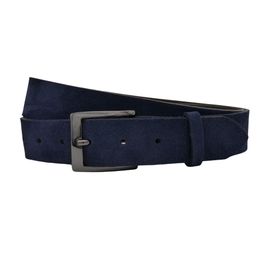 AnnaMatoni Damen Lederg&uuml;rtel "AnnaMatoni Damen Lederg&uuml;rtel in hochwertigem Velour Leder 3,5cm", blau, Gr. 95, 100% Leder, G&uuml;rtel