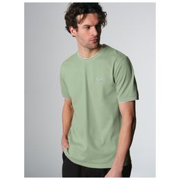 TRIGEMA Herren T-Shirt "TRIGEMA T-Shirt in Piqu&eacute;-Qualit&auml;t", gr&uuml;n, Basic, Gr. S, Piqu&eacute;, 100% Baumwolle, Shirts