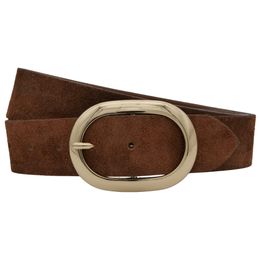 AnnaMatoni Damen Lederg&uuml;rtel "AnnaMatoni Damen Lederg&uuml;rtel in hochwertigem Velour Leder 4cm", braun, Gr. 90, 100% Leder, G&uuml;rtel