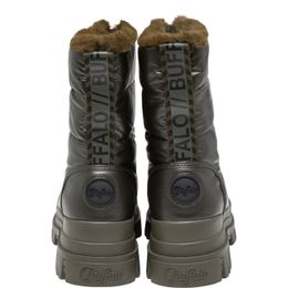 Buffalo Damen Stiefel "Buffalo aspha quilt zip", Gr. 36khaki, Textil, unifarben, Schuhe