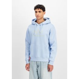 Hoodie Alpha Industries "Basic Hoodie BL", Damen, Gr. L, artic blau, Obermaterial: 80% Baumwolle, 20% Polyester, regular fit, Sweatshirts Hoodie