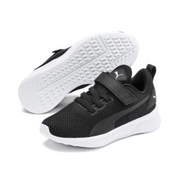 Puma Kinder Trainingsschuh "Flyer Runner Sneakers Kinder", Gr. 28, schwarz-wei&szlig;, Obermaterial: Synthetik, Textil; Futter: Textil; Innensohle: Textil;