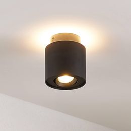 ARCCHIO Deckenlampe Walisa, Ø 10 cm, schwarz, Metall, GU10