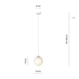 EMIBIG LIGHTING H&auml;ngeleuchte Royal, opalwei&szlig;/wei&szlig;, Glas, E14