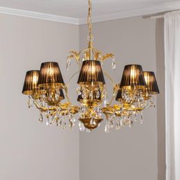 Kronleuchter Karen achtflammig gold/schwarz