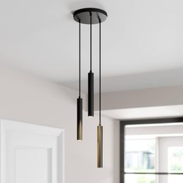 ARCCHIO LED-Pendelleuchte Franka, 3-flg., Ø 24 cm, schwarz