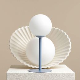 Aldex Tischleuchte Joel, H&ouml;he 35 cm, blau/wei&szlig;