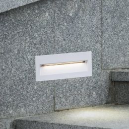 LUCANDE LED-Wandeinbauleuchte Loya, 23 x 8 cm, wei&szlig;, IP54