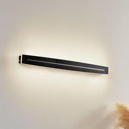 LINDBY LED-Wandleuchte Benario, schwarz, Aluminium, 80 cm