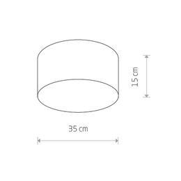 Deckenleuchte Cameron, grau, &Oslash; 35 cm