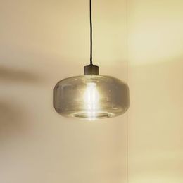 LINDBY H&auml;ngeleuchte Hildur, &Oslash; 28,5 cm, 1-flg., grau, Glas
