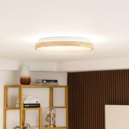 LINDBY Smart LED-Deckenleuchte Mirren Holz &Oslash;49,5cm CCT Tuya