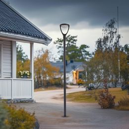LUCANDE LED-Außenleuchte Filor, schwarz, Aluminium, 250 cm